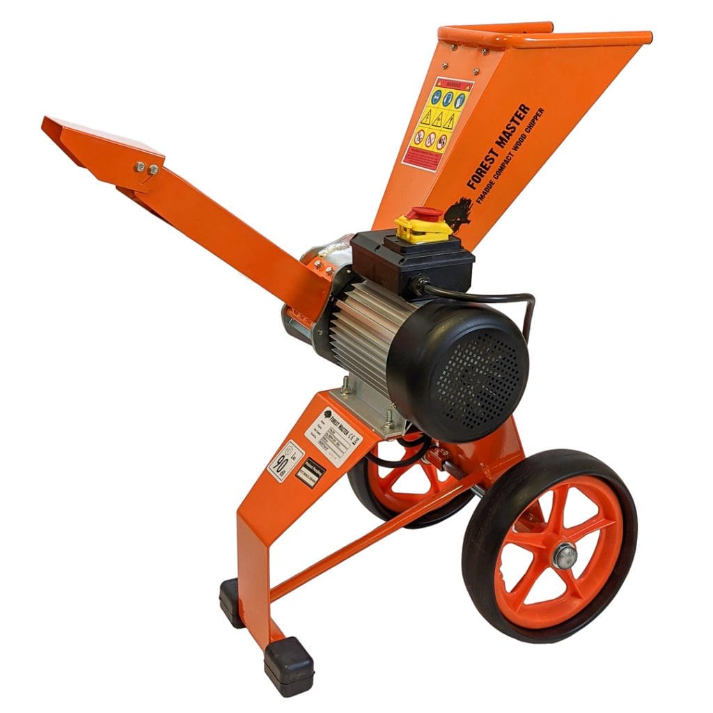FM4DDE Compact Electric Wood Chipper 4HP – Direct Drive, Rotable Hopper ...