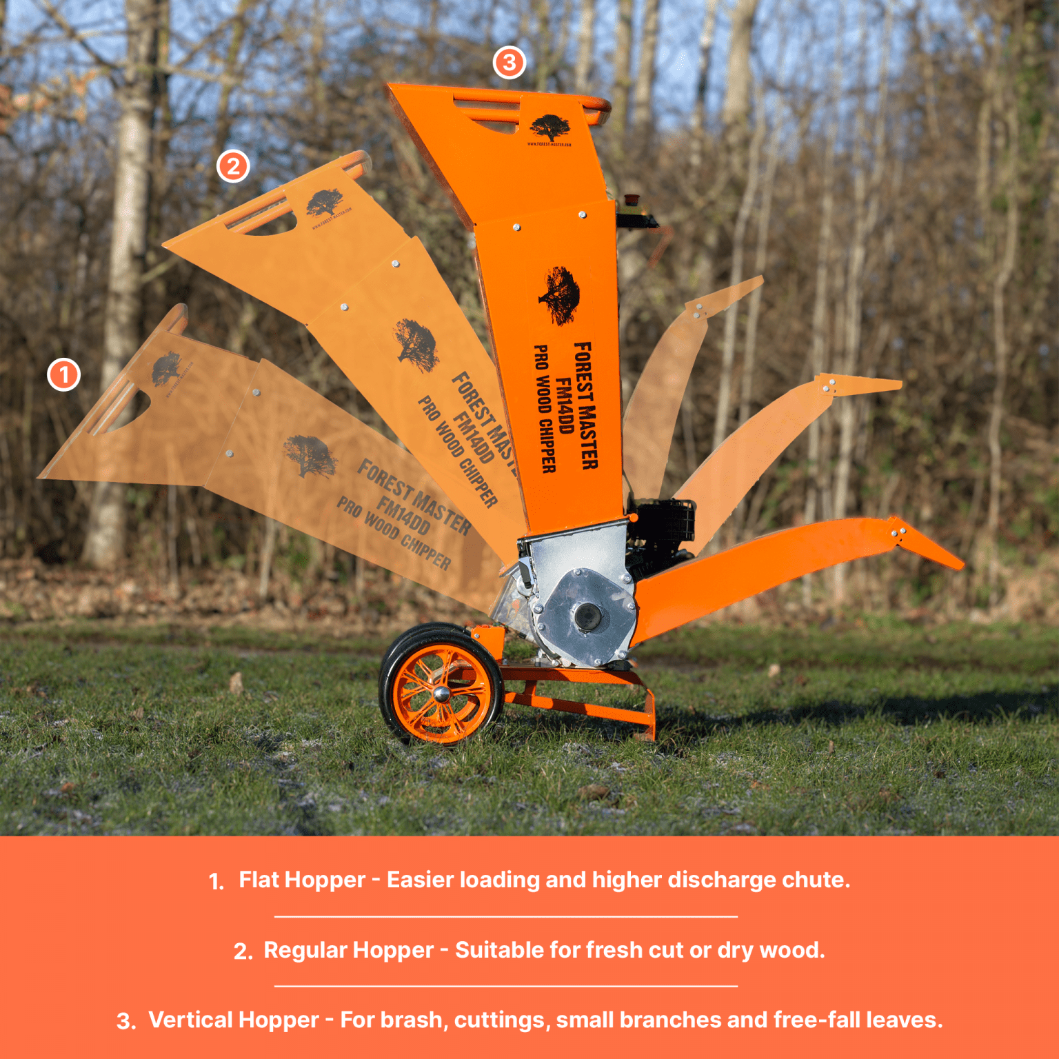 Professional 14HP Petrol Wood Chipper & Garden Shredder FM14DDES ...