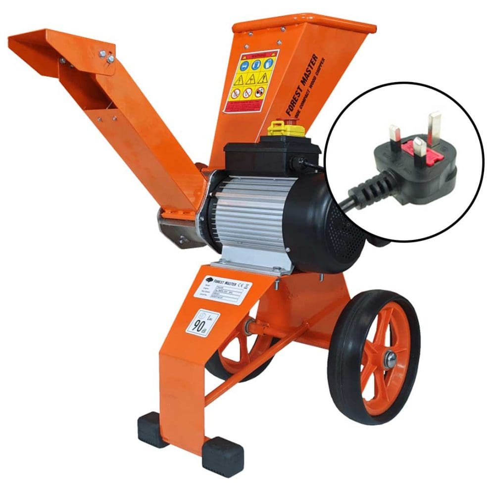 Fm4dde Compact Electric Wood Chipper 4hp Direct Drive Rotable Hopper Chips Up To 50mm 2