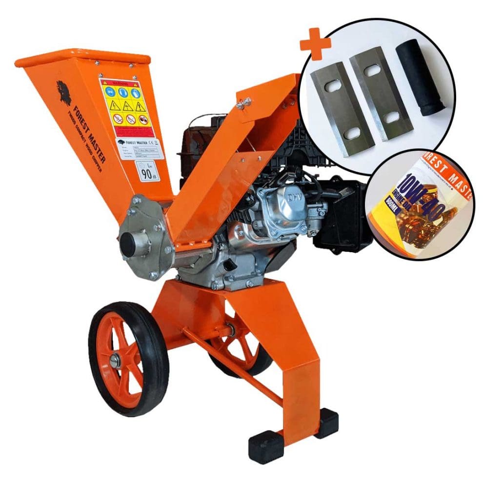 FM6DD Compact 6HP Petrol Wood Chipper – Direct Drive, Rotatable Hopper ...