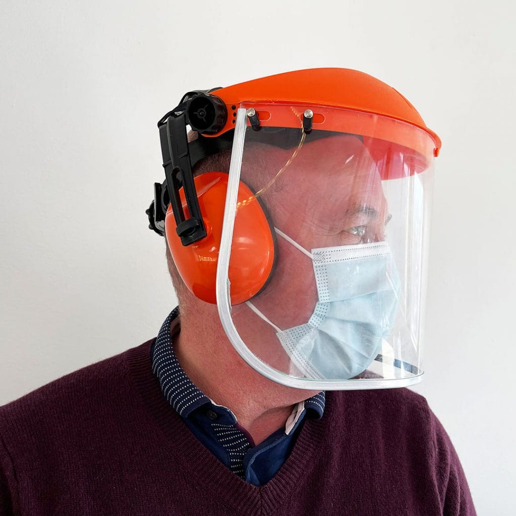 Ear Defenders And Polycarbonate Faceshield Visor | Forest Master