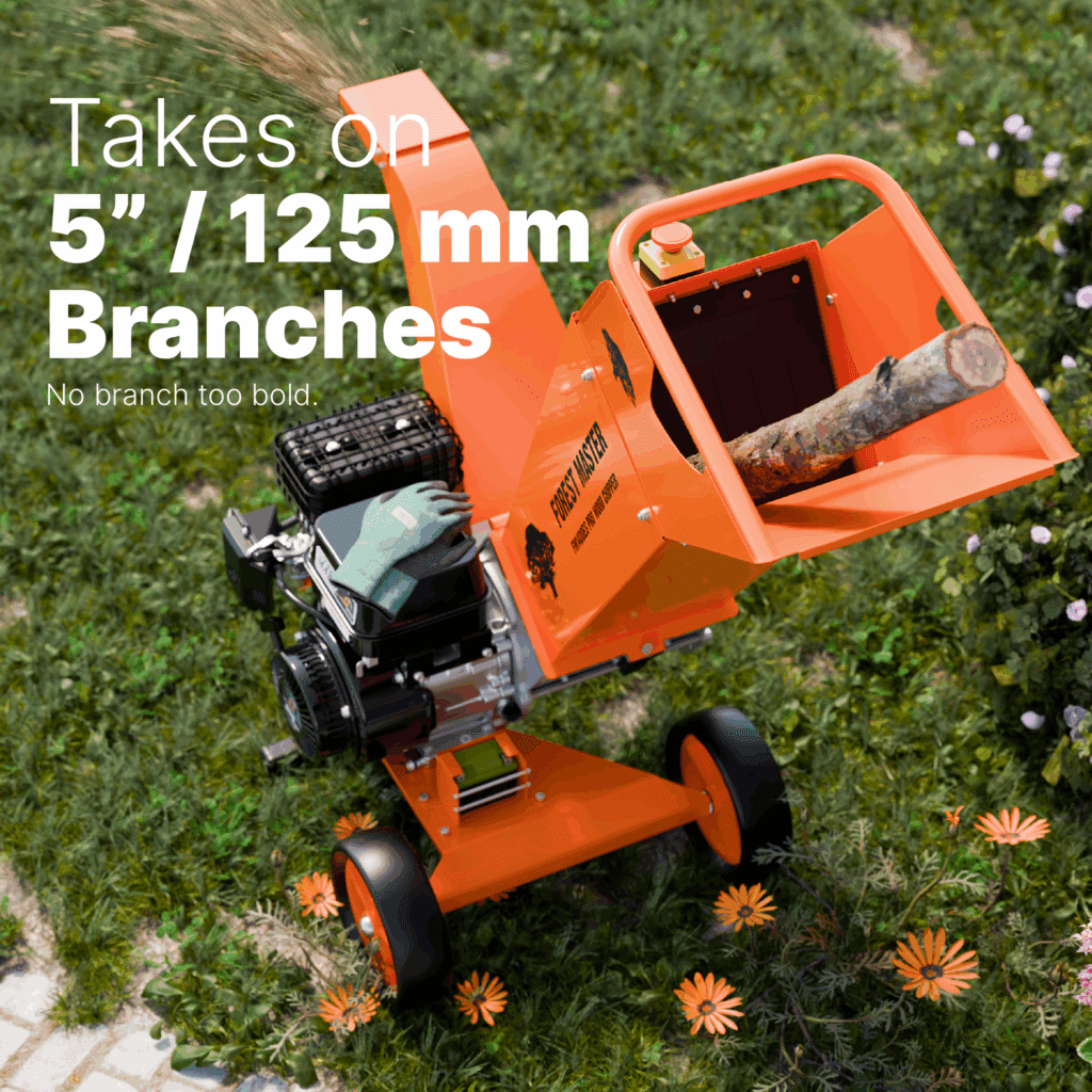 Professional 18HP Petrol Wood Chipper & Garden Shredder FM18DDES ...