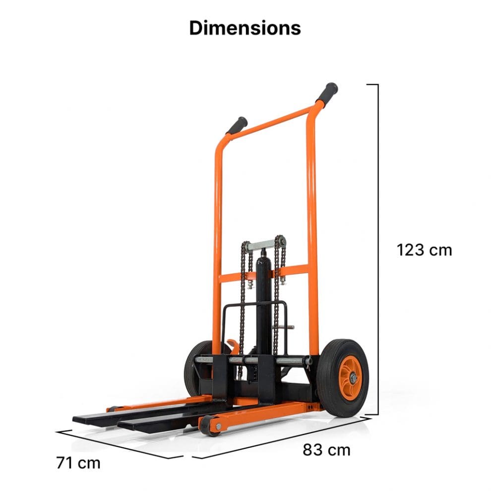High Lift Folding Pallet Truck 200KG - Manual Stacker & Keg Lifter ...