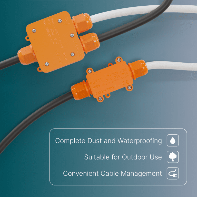 IP68 Waterproof Junction Box - 1 In, 1 Out / 1 In, 2 Out (2-Way / 3-Way ...