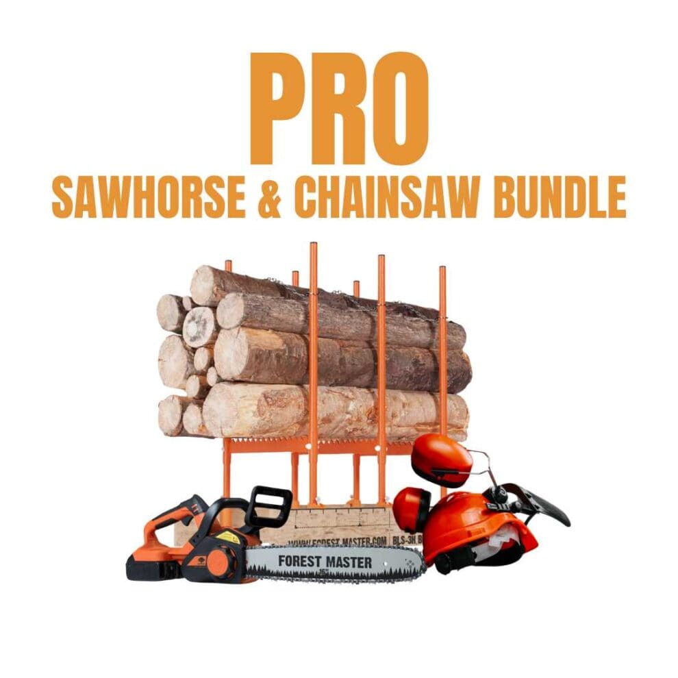 Forest Master Pro Sawhorse & Chainsaw Kit Bundle | Forest Master