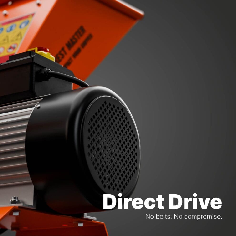 FM4DDE Compact Electric Wood Chipper 4HP – Direct Drive, Rotable Hopper ...