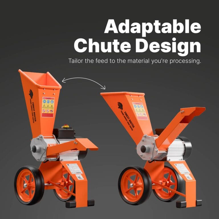 FM4DDE Compact Electric Wood Chipper 4HP – Direct Drive, Rotable Hopper ...