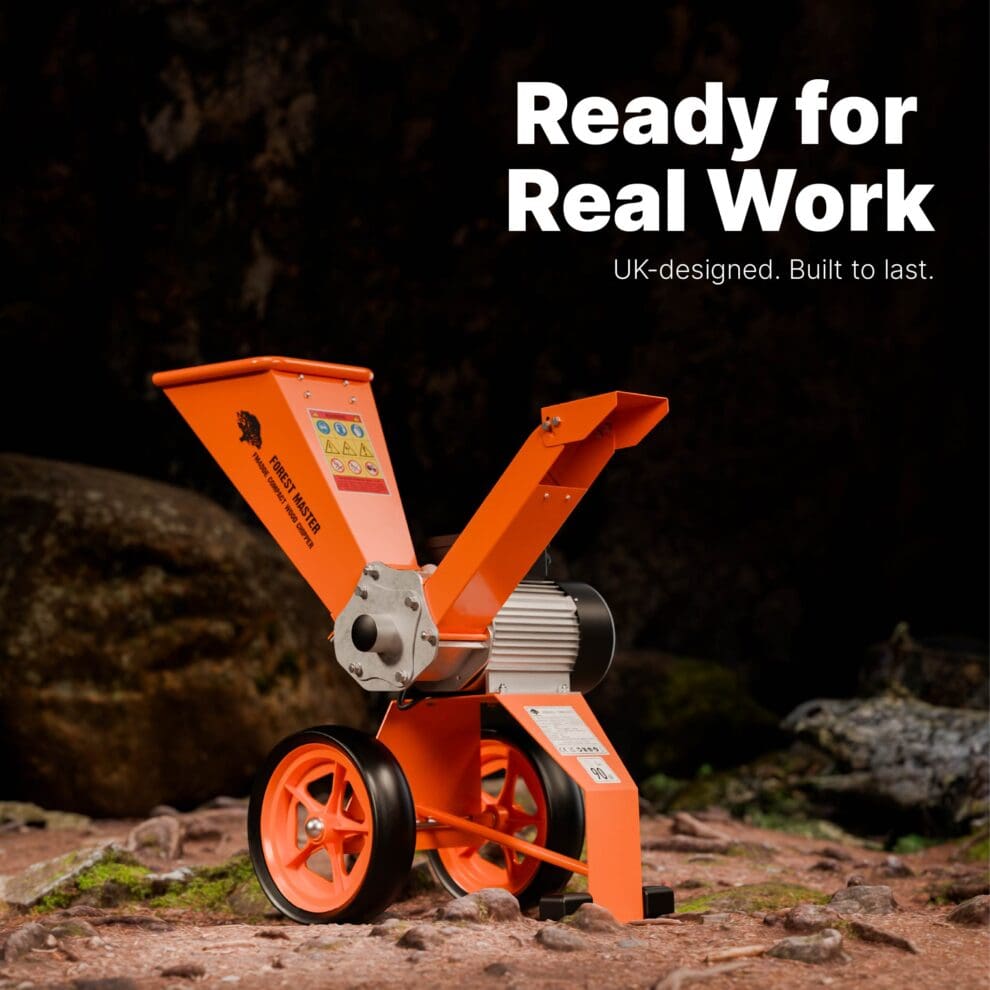 FM4DDE Compact Electric Wood Chipper 4HP – Direct Drive, Rotable Hopper ...