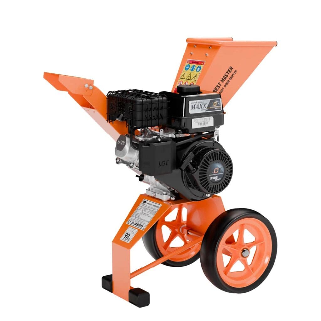 FM6DD Compact 6HP Petrol Wood Chipper – Direct Drive, Rotatable Hopper ...