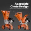 FM8DD Compact Heavy-Duty Petrol Wood Chipper & Mulcher | Powerful 8HP ...