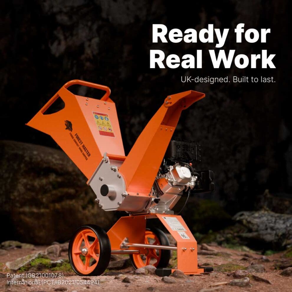 FM8DD Compact Heavy-Duty Petrol Wood Chipper & Mulcher | Powerful 8HP ...