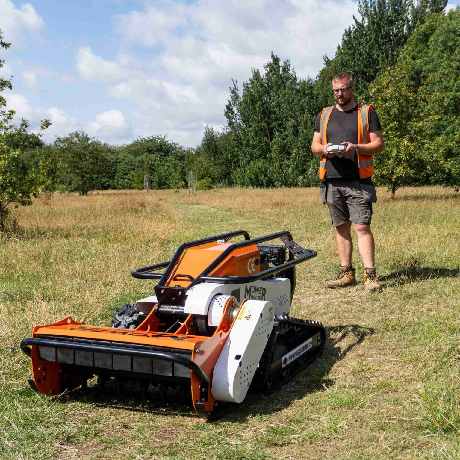 LM-800F Remote Control Flail Mower – 18HP Petrol, 780mm Cut Width, 48 ...
